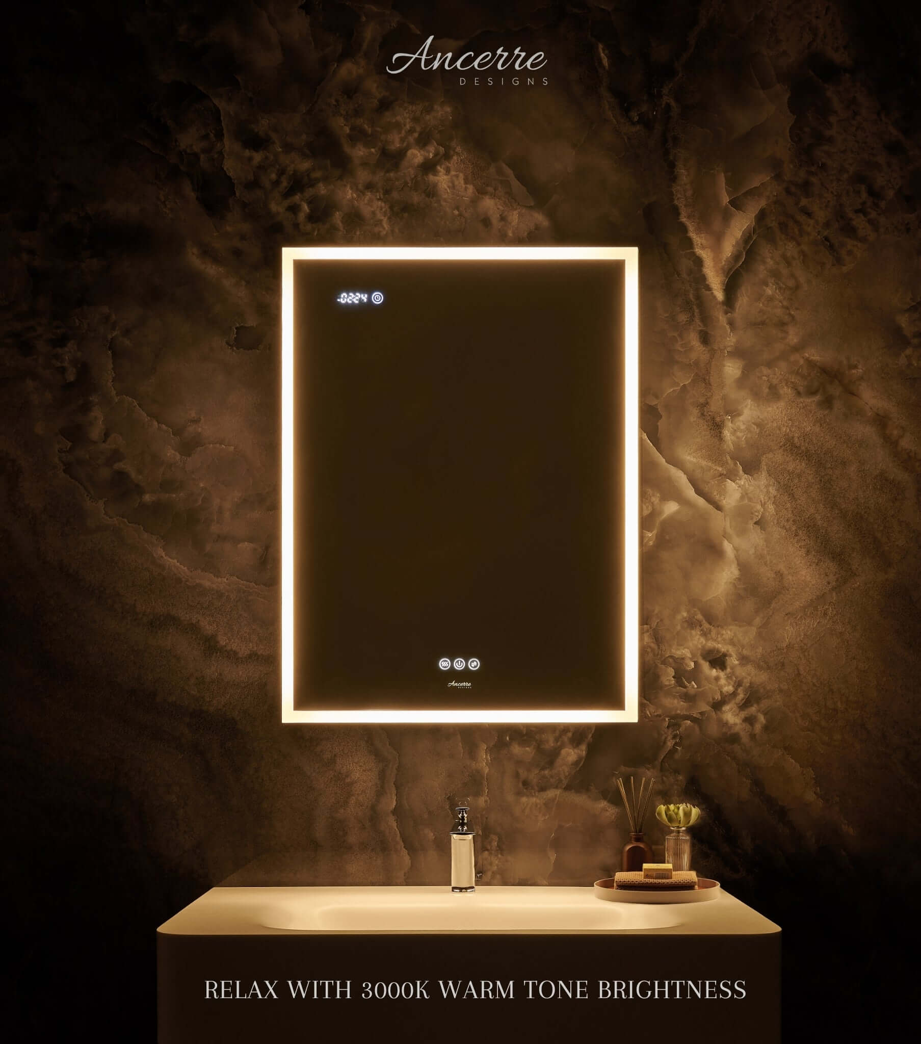 Ancerre Pagani LED Mirror Cabinet with Defogger & USB ports – Ancerre ...