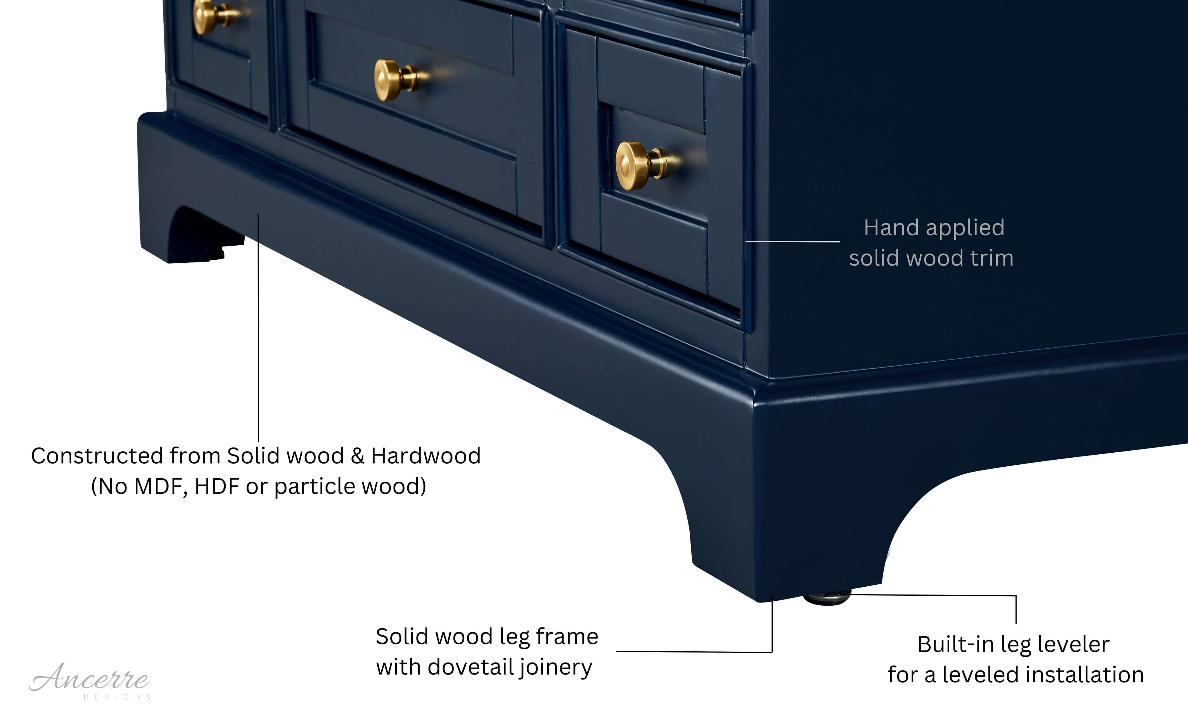 Ancerre Audrey Collection Solid Wood Bathroom Vanity Set – Ancerre Designs