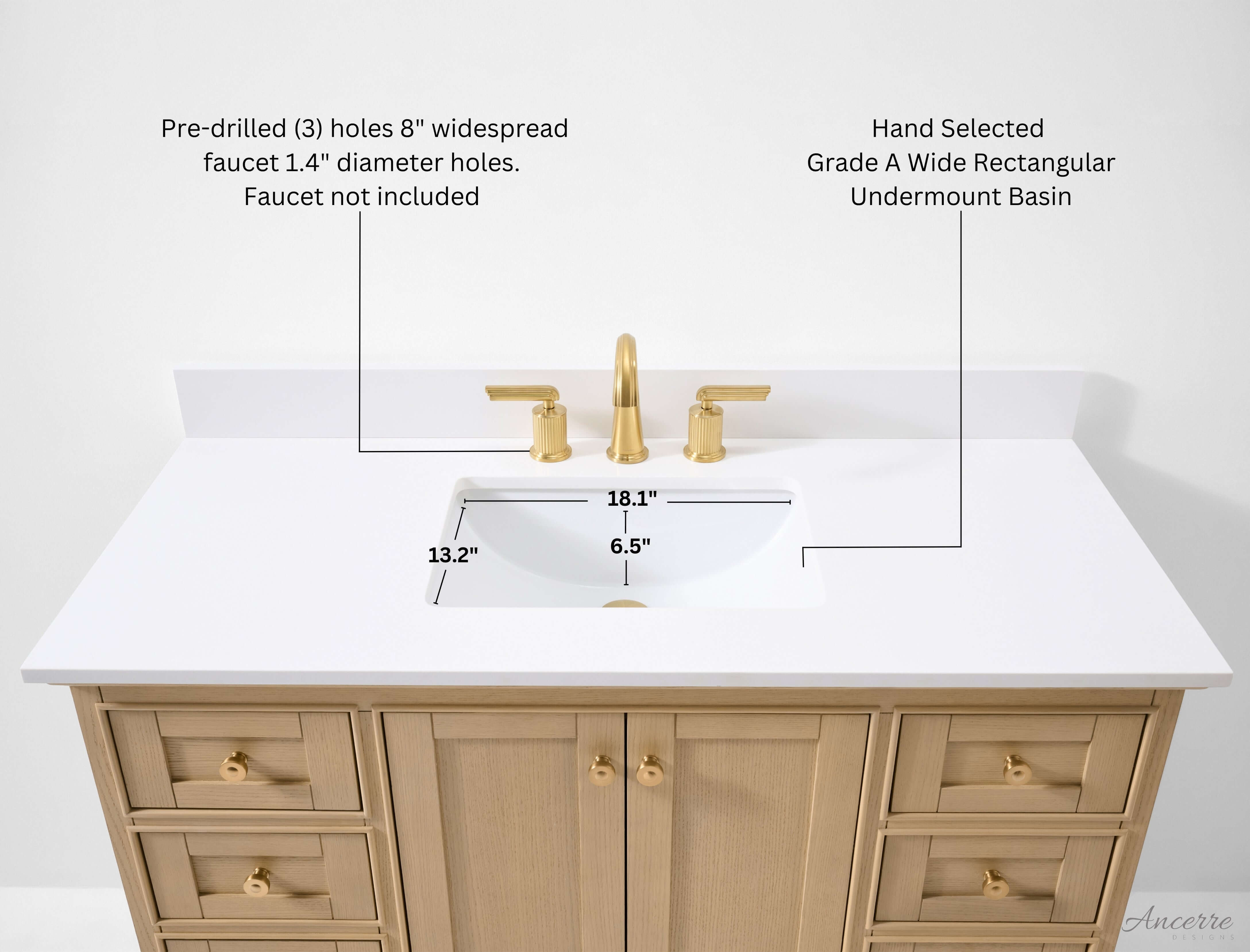 Ancerre Audrey Collection Solid Wood Bathroom Vanity Set – Ancerre Designs