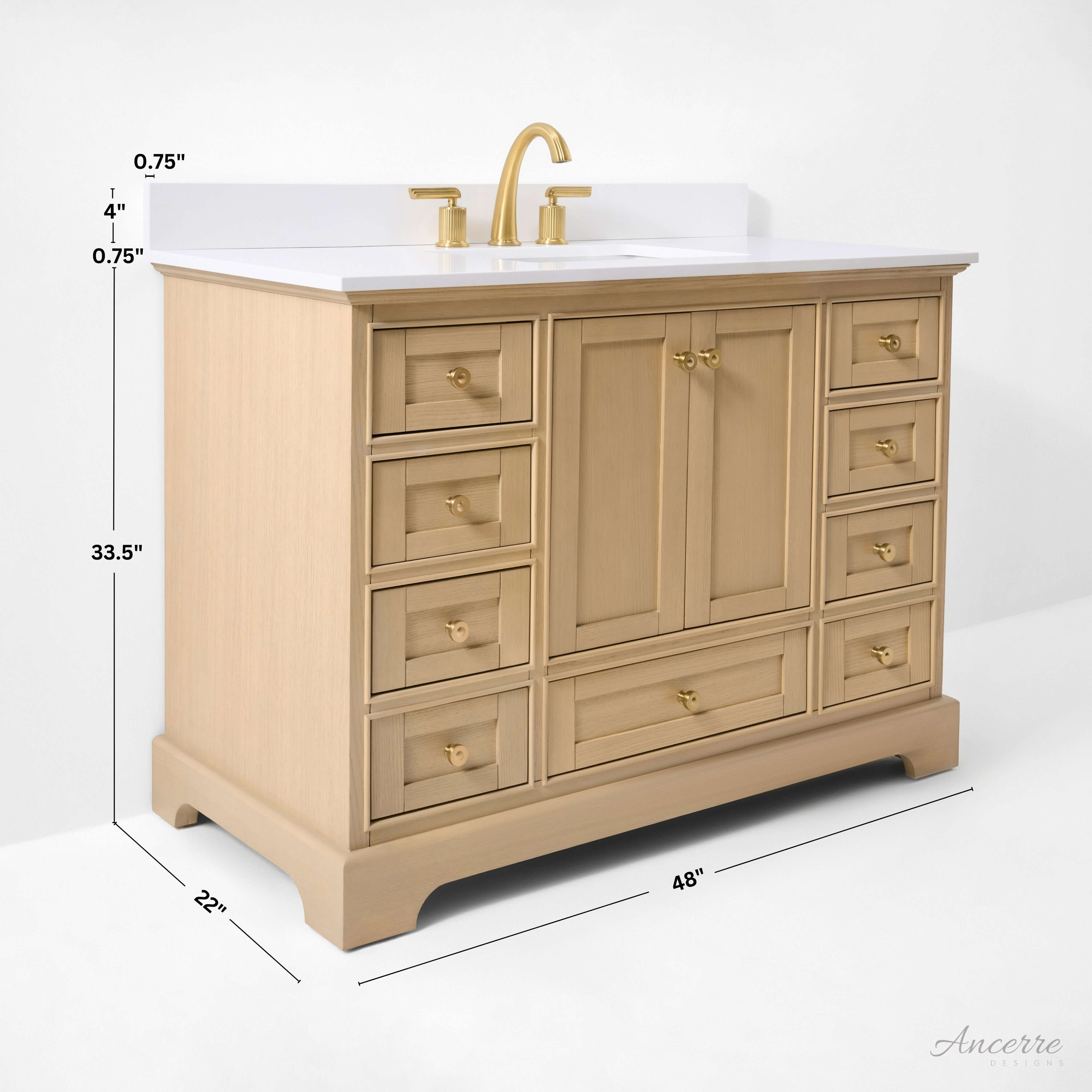 Ancerre Audrey Collection Solid Wood Bathroom Vanity Set – Ancerre Designs