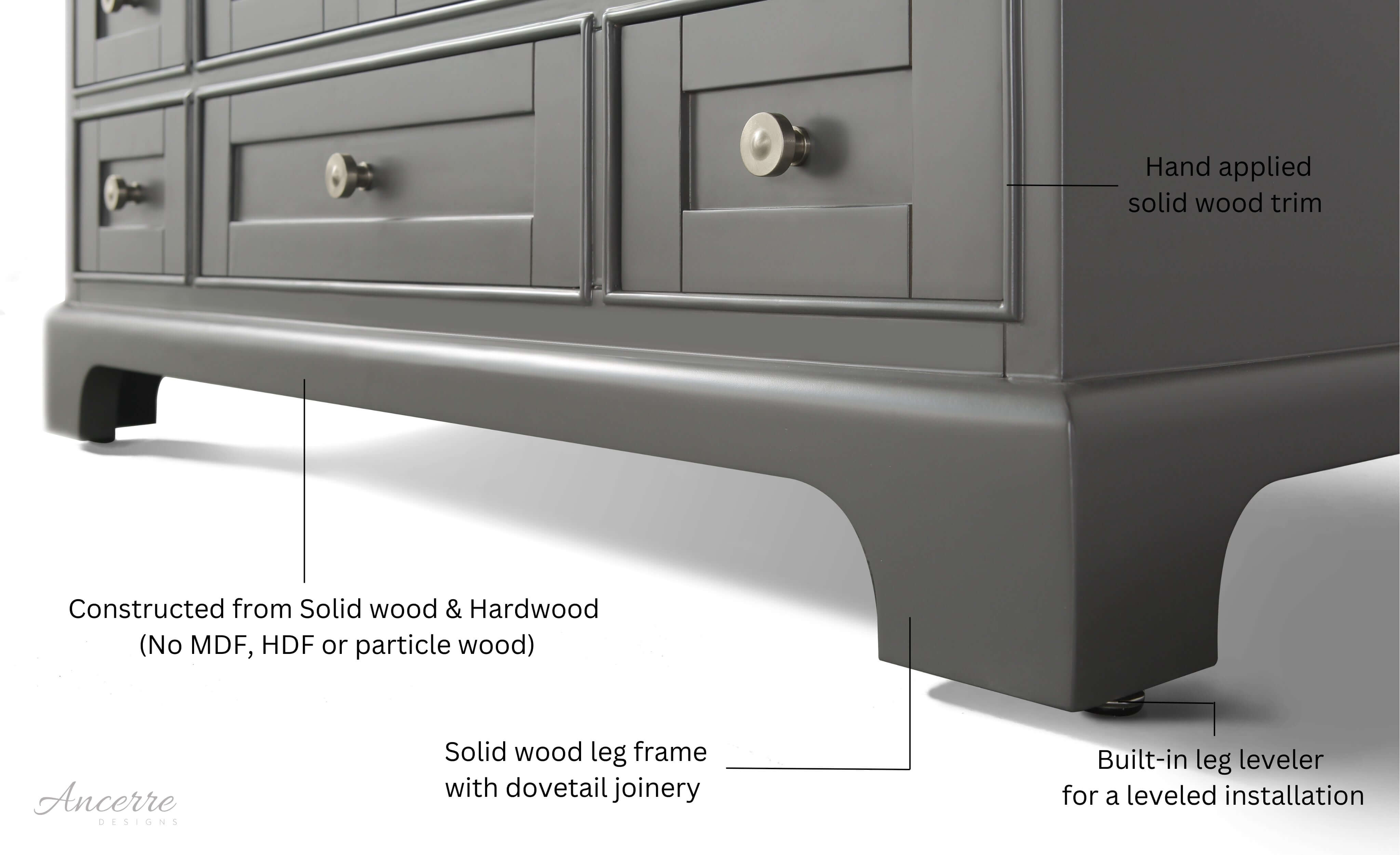 Ancerre Audrey Collection Solid Wood Bathroom Vanity Set – Ancerre Designs