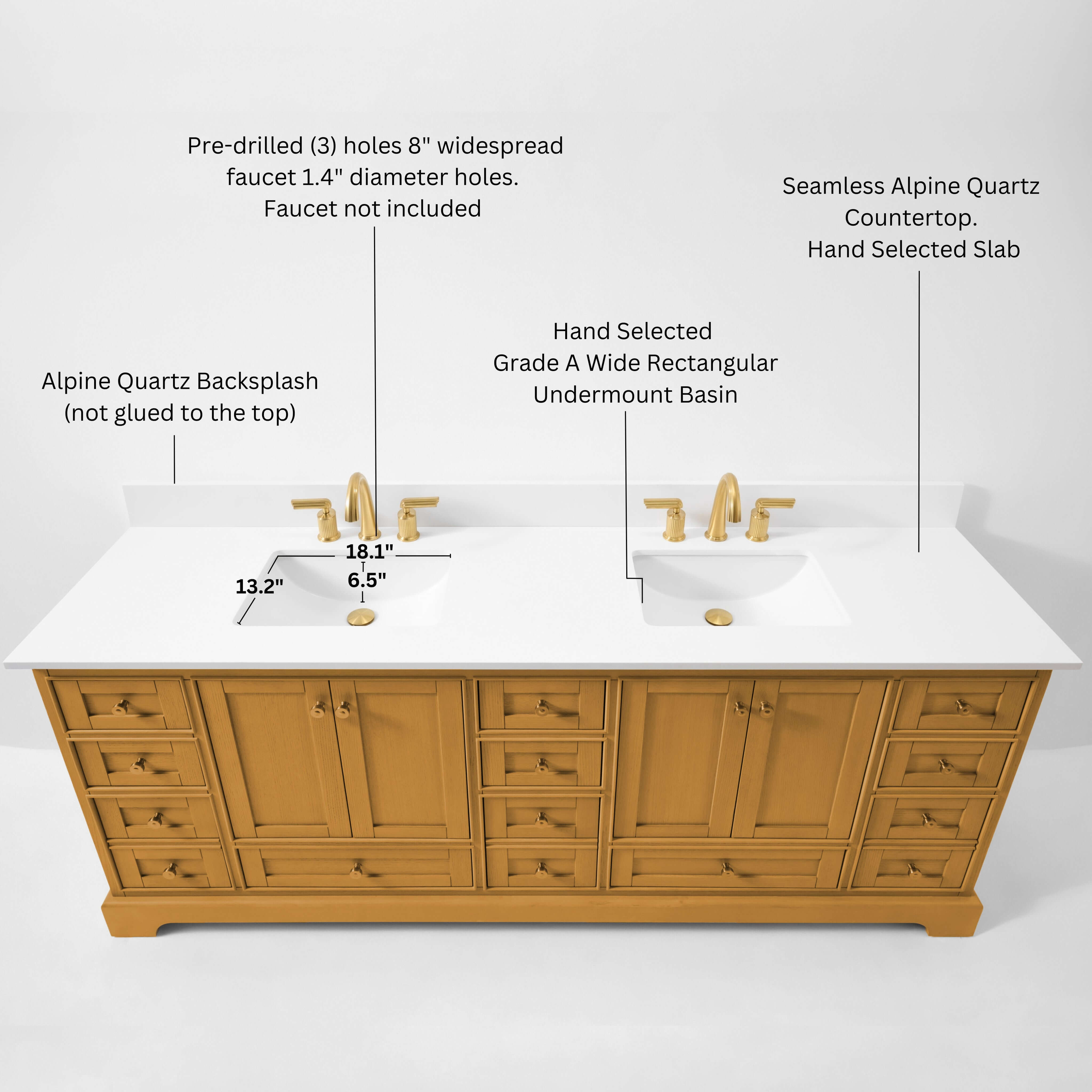 Bathroom Vanity - Audrey in Sienna Finish Elegance – Ancerre Designs