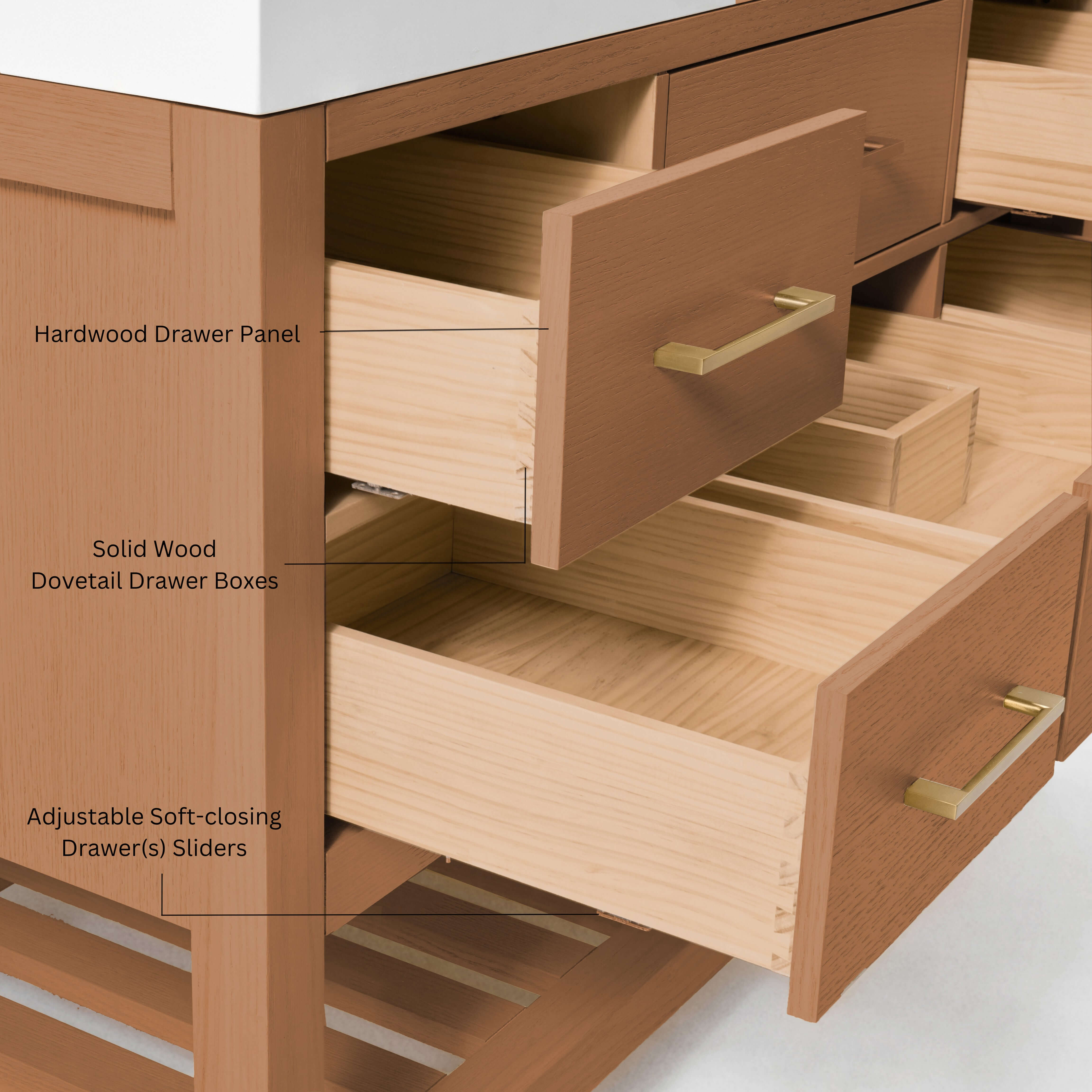 Elizabeth Bathroom Vanity Set in Sienna Finish – Ancerre Designs
