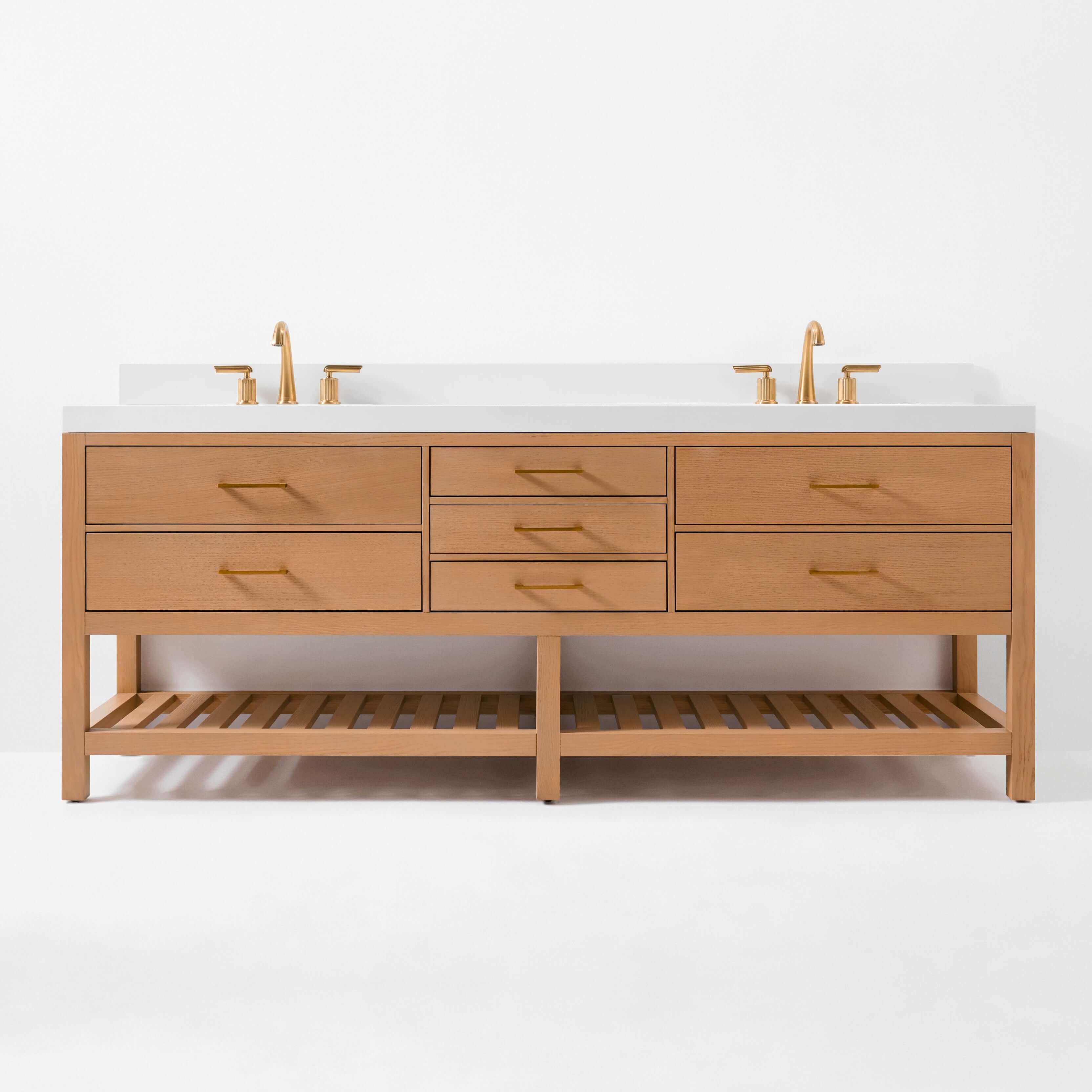 Elizabeth Bathroom Vanity Set in Sienna Finish – Ancerre Designs