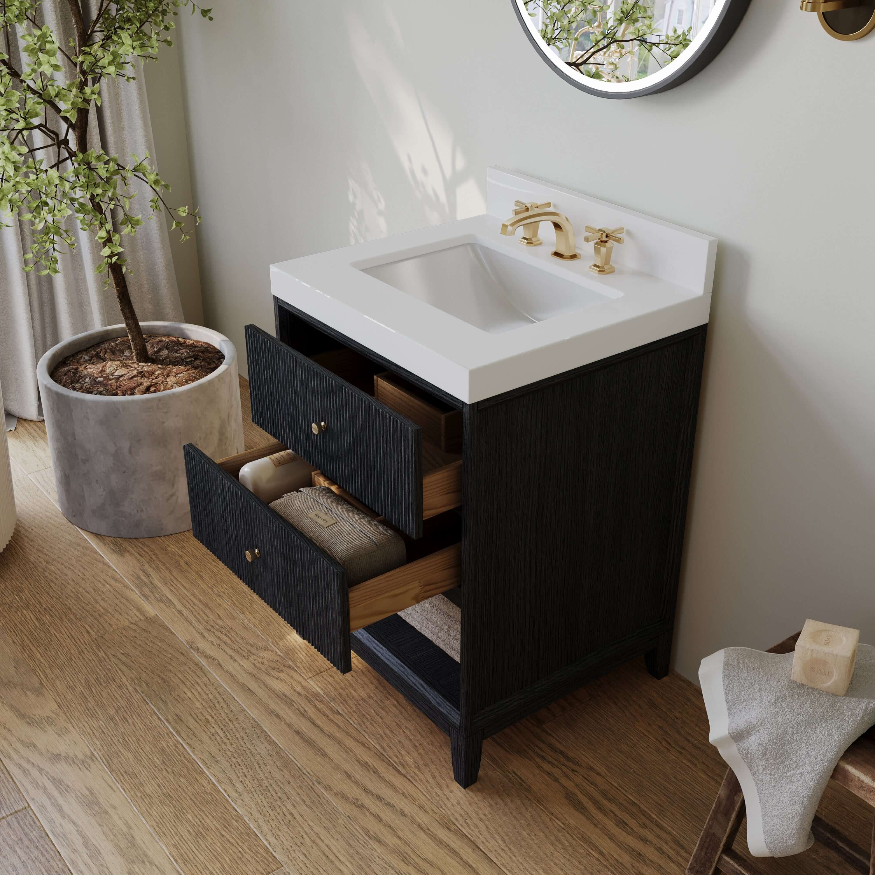 Ancerre Momo Collection Solid Wood Bathroom Vanity Set – Ancerre Designs