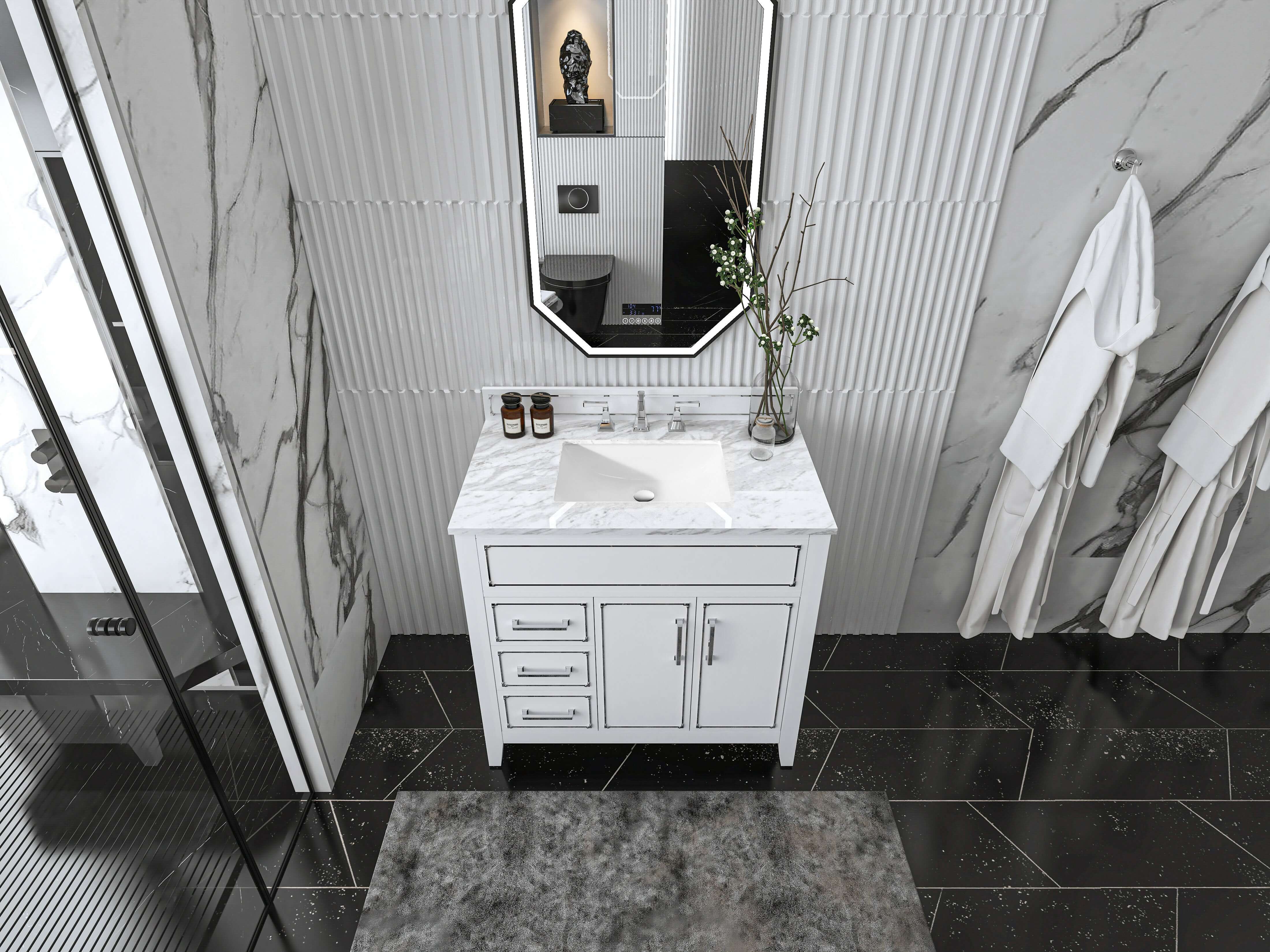 Ancerre Aspen Collection Solid Wood Bathroom Vanity Set – Ancerre Designs