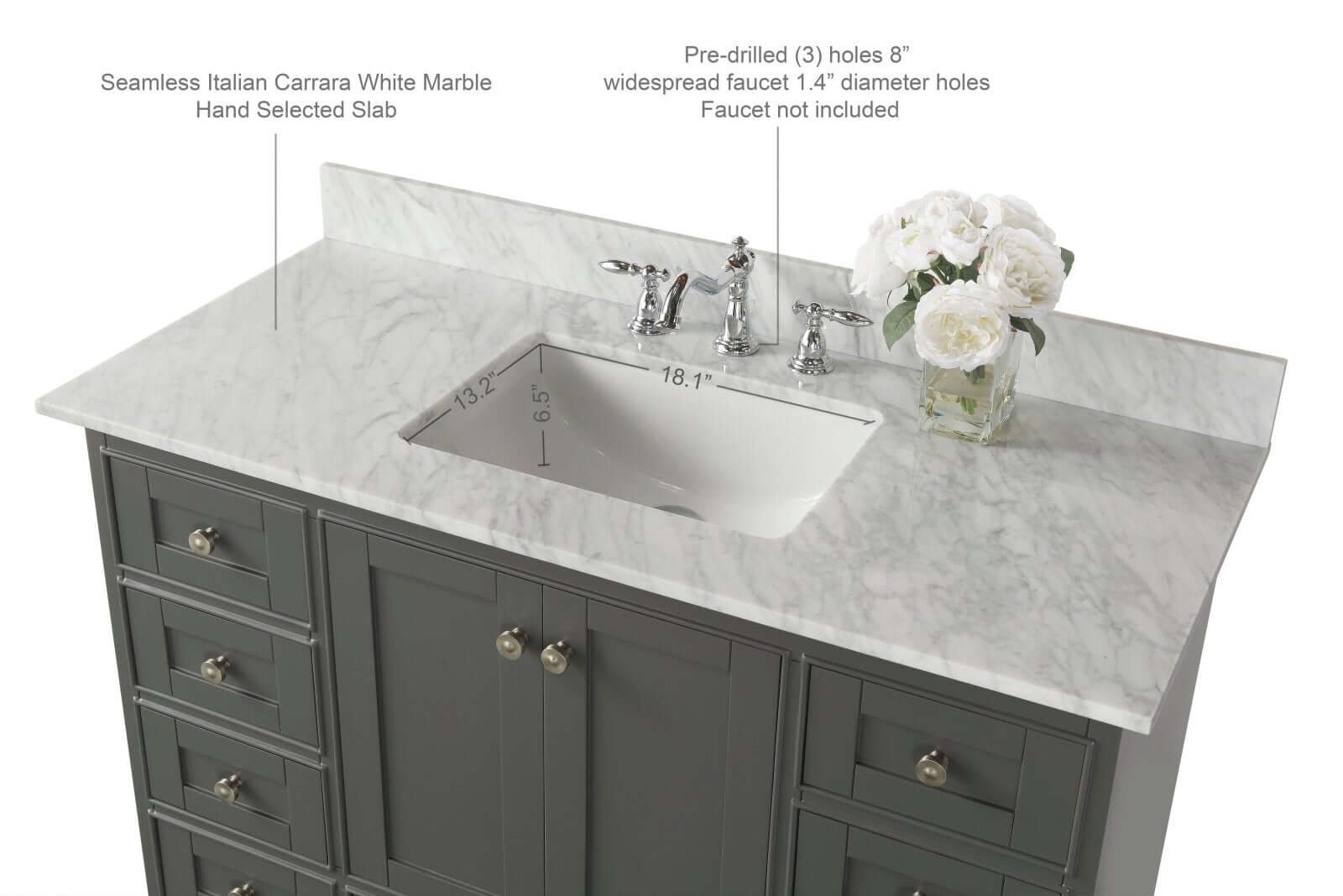 Ancerre Audrey Collection Solid Wood Bathroom Vanity Set – Ancerre Designs