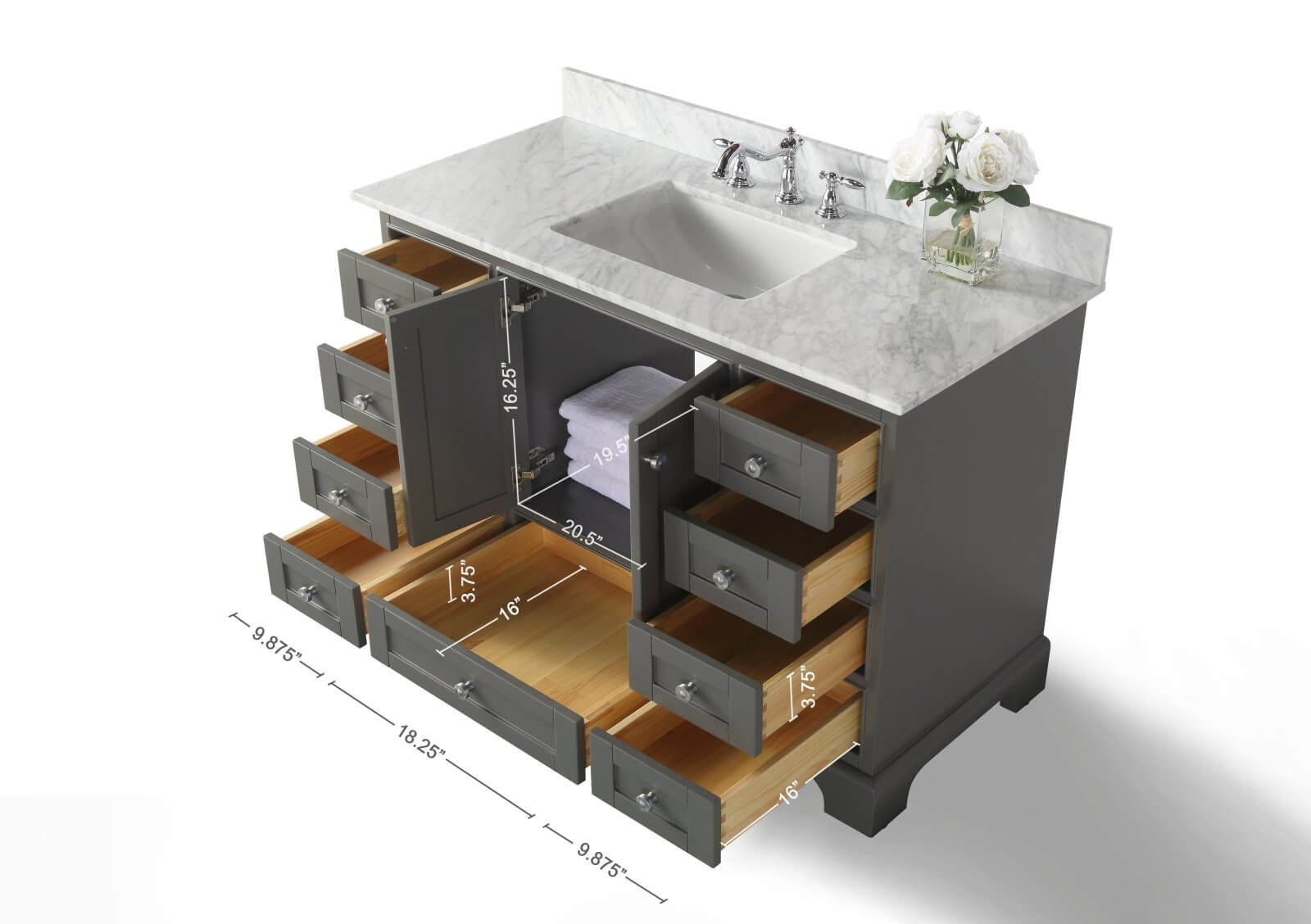 Ancerre Audrey Collection Solid Wood Bathroom Vanity Set – Ancerre Designs